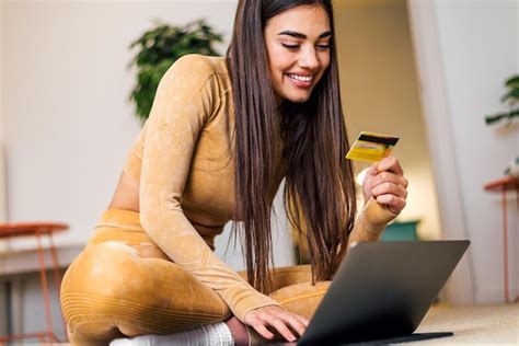 Premium Photo Laughing Young Adult Woman Updating Her Account Info