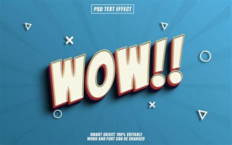 Premium Psd Wow Text Effect Font Editable Typography 3d Text