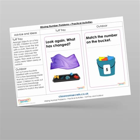Year 1 Missing Number Problems Practical Activities Resource Classroom Secrets