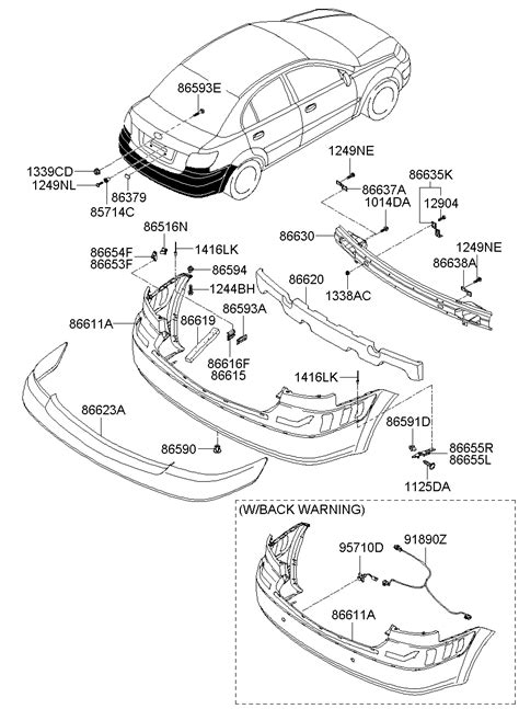 86656 1g000 Support Rr Bumperrh Kia Yoshiparts