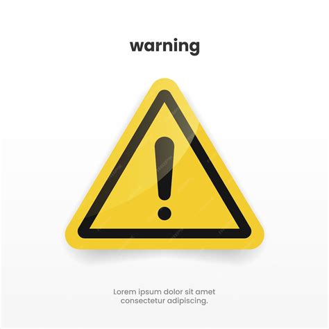 Premium Vector Caution Icon Exclamation Mark Warning Signs Attention Triangle Symbol