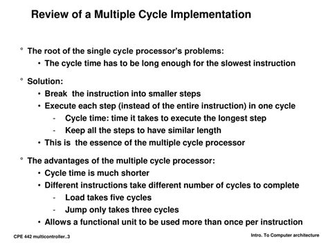 Cpe 442 Designing A Multiple Cycle Controller Ppt Download