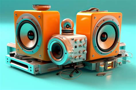 Premium Ai Image A Sound System 3d