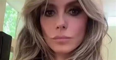 Heidi Klum Flashes Curves In Lace Look As She Films Steamy Snog With