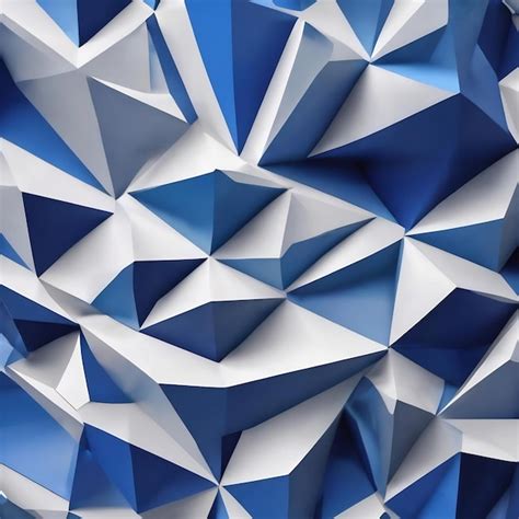 Premium Photo Blue And White Triangular Abstract Background Grunge Surface 3d Rendering