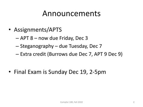 Ppt Compsci 100 Prog Design And Analysis Ii Powerpoint Presentation