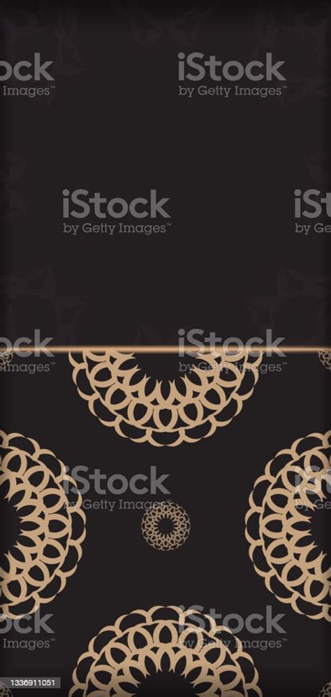 텍스트와 빈티지 패턴에 대한 공간이있는 초대 카드 디자인 고급스러움을 더한 블랙의 직사각형 엽서 디자인 0명에 대한 스톡 벡터