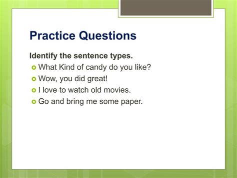 Sentence Types Declarative Interrogative Imperative And Exclamatory Pptx