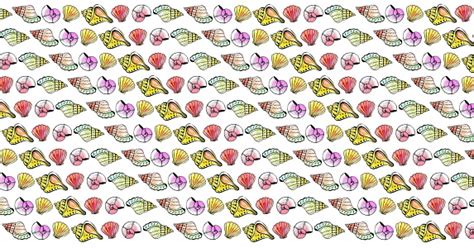 흰색 배경에 다양한 모양과 색상의 조개 패턴입니다 수채화 검은 윤곽선 가리기에 대한 스톡 벡터 아트 및 기타 이미지 가리기 가리비 개체 그룹 Istock