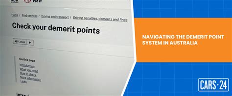 navigating the demerit point system in australia