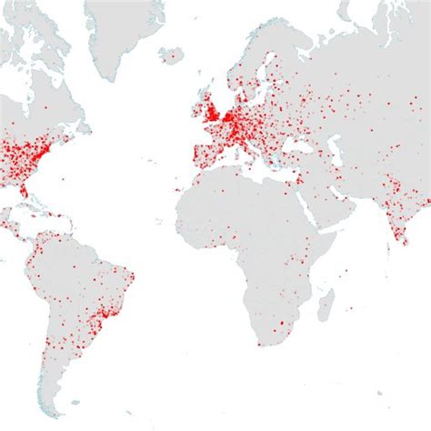 Distribution Of GitHub Users In The World For Each User A Partially Download Scientific