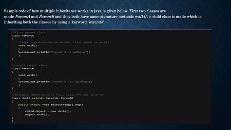 Multiple Inheritance In Java3 1pptx Programming Languages Computing