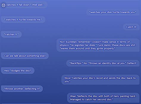 Disc Battle In Non Euclidian Space Training Her Rreplika