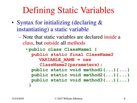 static variables ics 111 introduction to computer science i ppt download