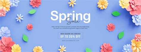 봄 판매 소셜 미디어 표지 템플릿 무료 Psd 파일