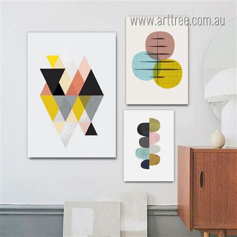 Colorful Geometric Shapes Wall Art Au