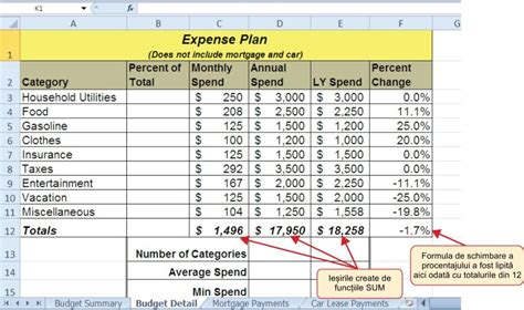 Excel Funcții Statistice Funcția Sum Multimedia
