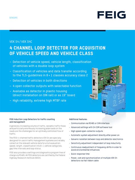 Data Sheet Sensors Vek S4 S4c 3 Pdf Sensor Electrical Connector