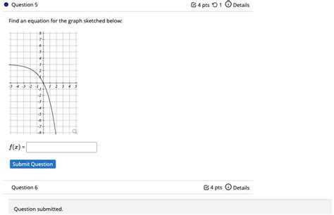 Solved Question 5 4 Pts 1 Details Find An Equation For The Chegg Com