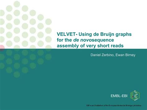 Ppt Velvet Using De Bruijn Graphs For The De Novo Sequence Assembly