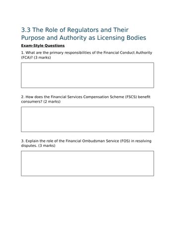 T Level Technical Qualification In Accounting Element 3 Regulation Teaching Resources