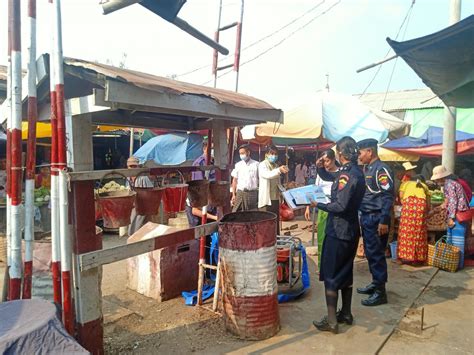 တောင်တွင်းကြီး မြို့မဈေးကြီး၌ မီးဘေးအန္တရာယ်ကြိုတင်ကာကွယ်ရေး လိုက်လံစစ်ဆေးခြင်းနှင့် အသိပညာပေးလက