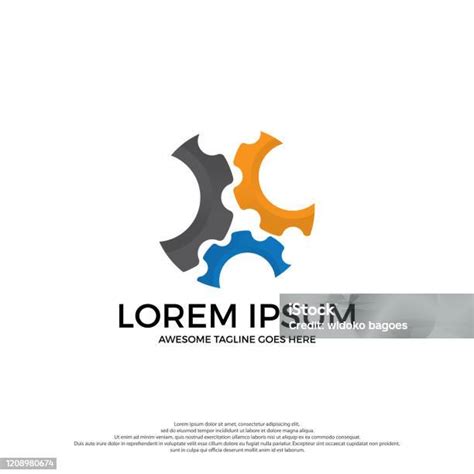 추상 하프 기어 일러스트 템플릿 흰색 배경에 격리 된 톱니 바퀴 아이콘 템플릿 개념에 대한 스톡 벡터 아트 및 기타 이미지 개념 개발 건설 기계류 Istock