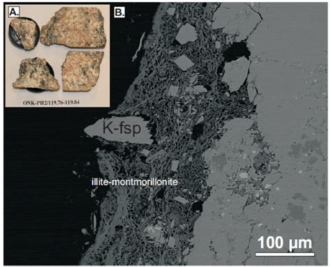 A Sample 43 Clay Bearing Fracture Filling B Be Image Of The Fracture Download Scientific