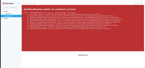 Storybook Stylesheetregistry Styleid `jsx Undefined` Not Found