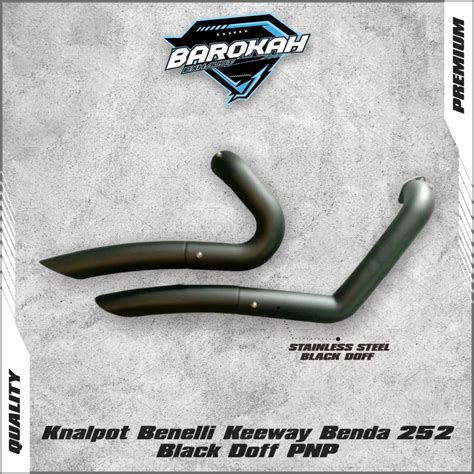 Jual Knalpot Benelli Keeway Benda 252 Black Doff Pnp Shopee Indonesia