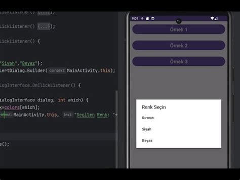 Android Studio Java ile AlertDialog Kullanımı Örnekleri YouTube