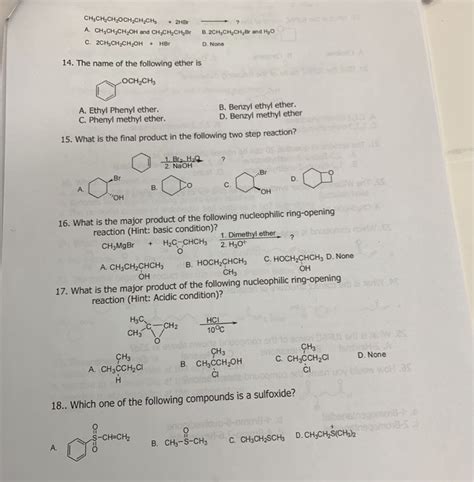 Solved CH CH CH OCH CH CH HB A CH CH CH OH And Chegg Com