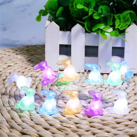 Chmadoxn Easter String Lights Easter Led Carrot Shaped Copper String