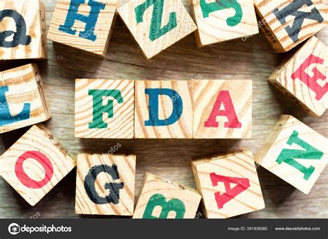 Alphabet Letter Block Word Fda Abbreviation Food Drug Administration