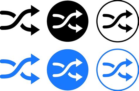 Shuffle Icon Set Random Playlist Mix Music Cross Shuffle Icon Symbol 52942869 Vector Art At