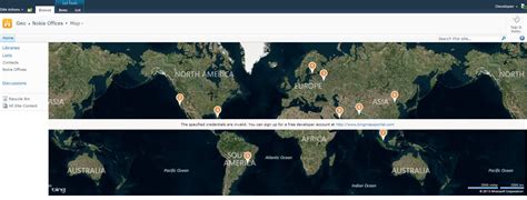 Javascript What Is The Best Way To Host A Bing Map Inside A Page On Sharepoint 2010 Farm