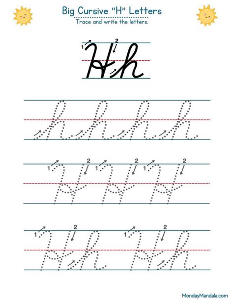 Cursive H Letter