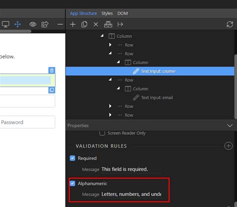 Wappler Documentation Applying Validation To Your Forms