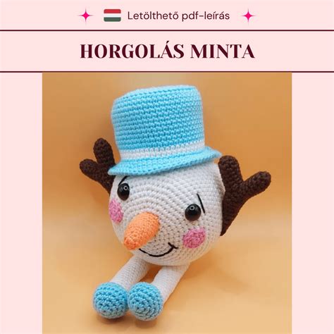 Horgolt Hóember Mintaleírás Smoozy Handmade