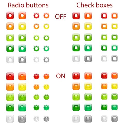 Premium Vector Radio Buttons And Check Boxes