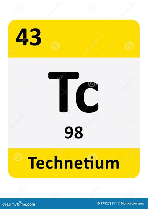 Periodic Table Symbol Of Technetium Stock Vector Illustration Of Curium Atom