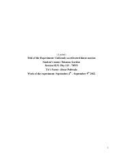 Phy Week Lab Uniformly Accelerated Linear Motion Pdf Point Title Of The Experiment