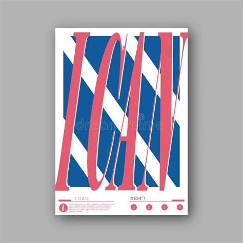 I Can Motivating Inscription A Stylized Template For A Poster Poster