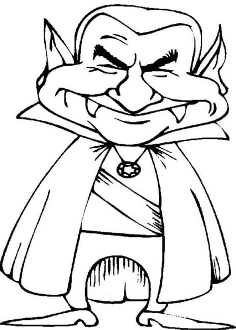 Halloween Dracula Coloring Pages