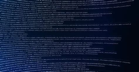 Closeup Programming Code Running Over Computer Screen Terminal Hacking