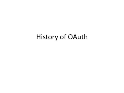 ppt an introduction to oauth and openid connect powerpoint