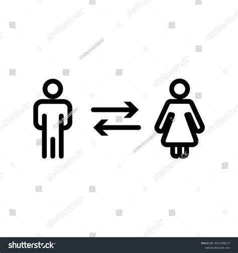 Sex Reassignment Surgery Black Line Icon Stock Vector Royalty Free Shutterstock