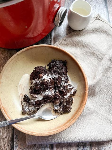 Slow Cooker Self Saucing Chocolate Pudding Something Sweet Something Savoury