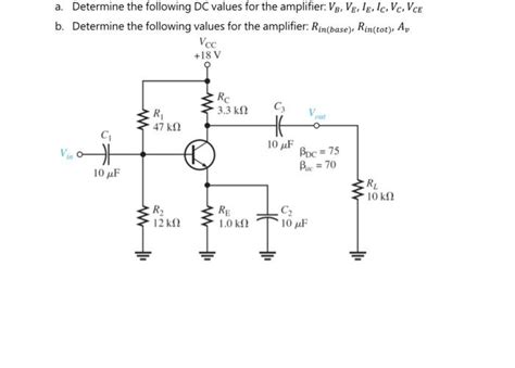 Solved A Determine The Following DC Values For The Chegg Com