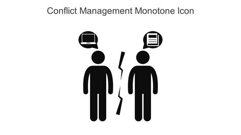 Conflict Management Monotone Icon In Powerpoint Pptx Png And Editable Eps Format Ppt Powerpoint